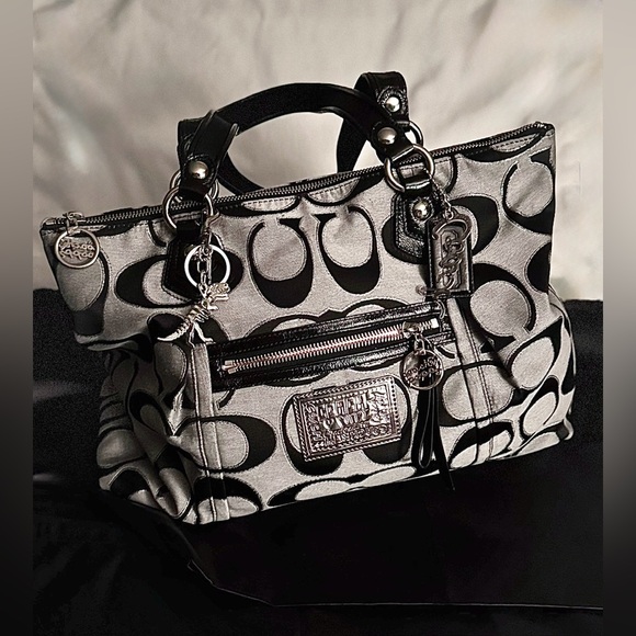 Coach | Bags | Coach Poppy Canvas Monogram Shoulder Bag | Poshmark